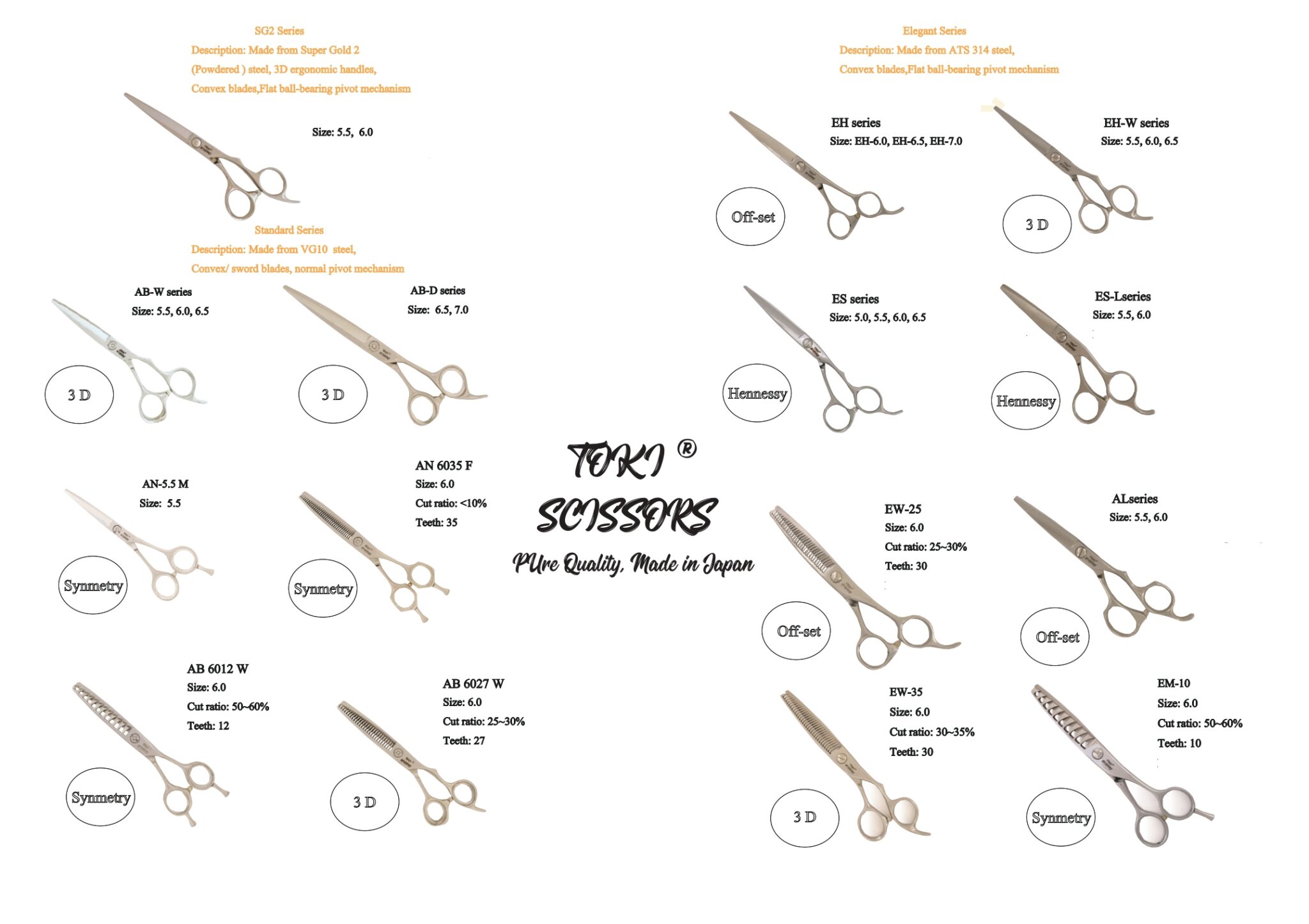 SCISSORS CATALOGUE - TOKI SCISSORS